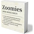 Amazon.com: Dog Lover Gift 7 x 7 inches Zoomies Definition Wooden Block ...