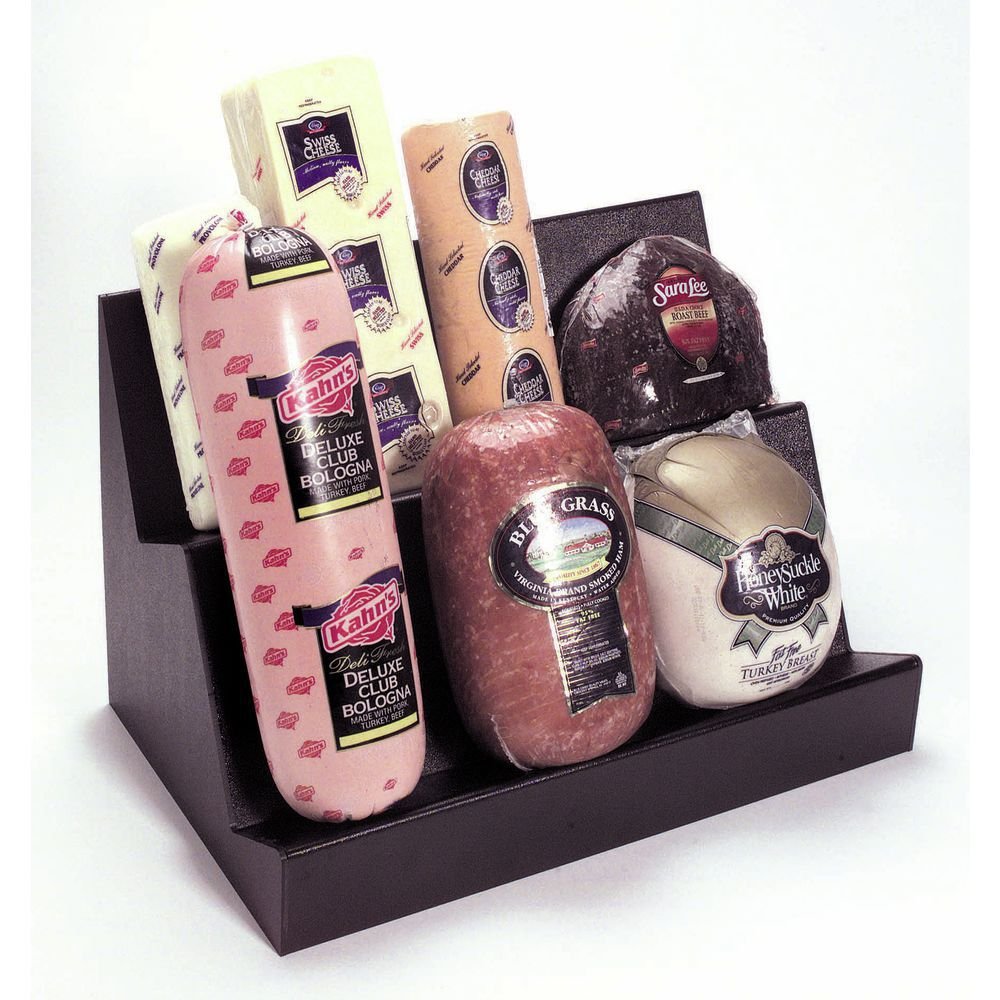 Deli Riser For Bulk Meats And Loafs 2-Step Black ABS Plastic - 24"L X ...
