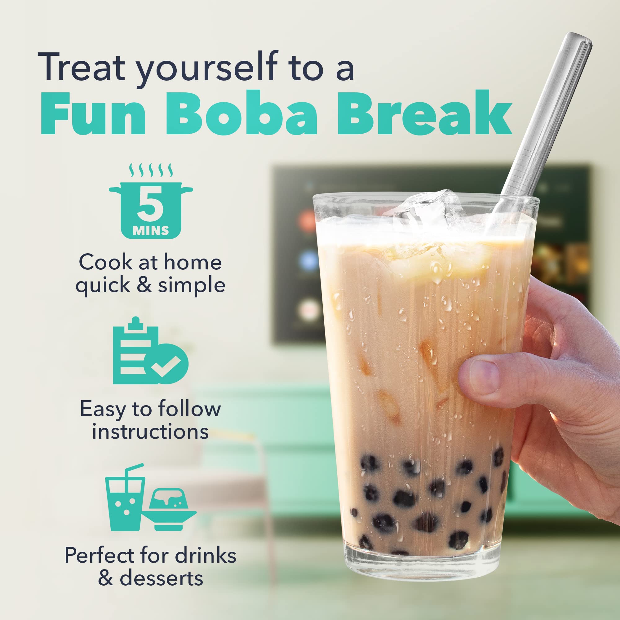 Mua Bubble Tea Kit, Easy DIY Boba Tea Kit, Includes Tapioca Boba Pearls, Royal Milk Loose Tea ...