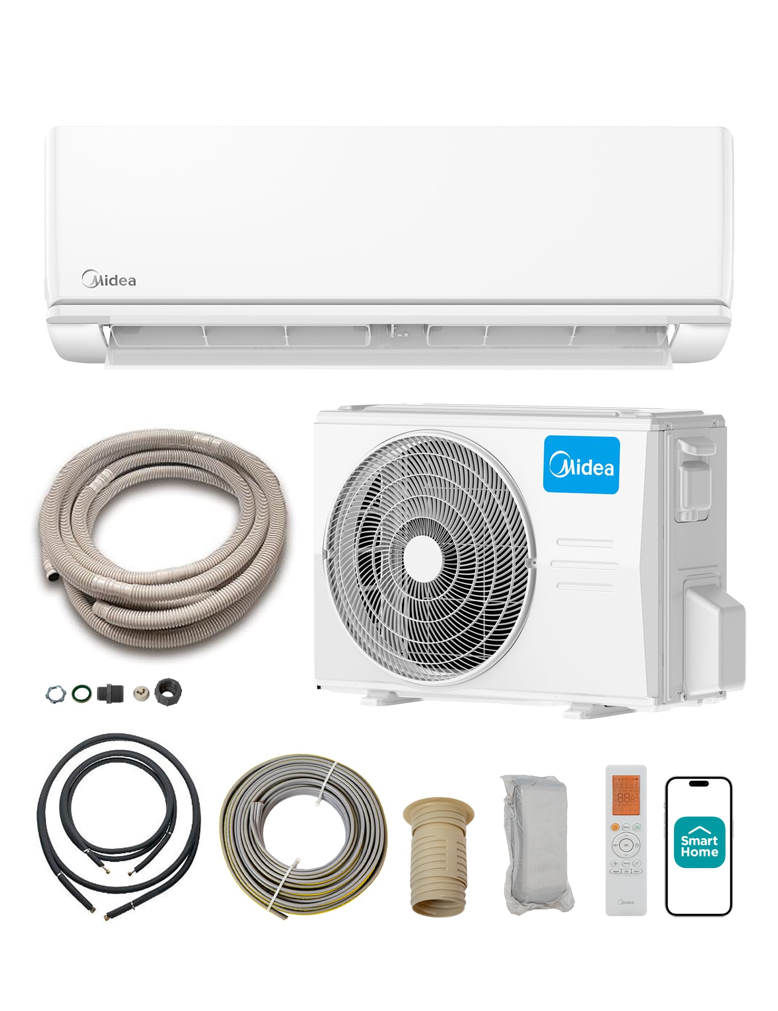 Mua Midea 9000 BTU Mini Split AC/Heating system, 110/120V, 21.5 SEER2, Energy-Star Mini Split ...