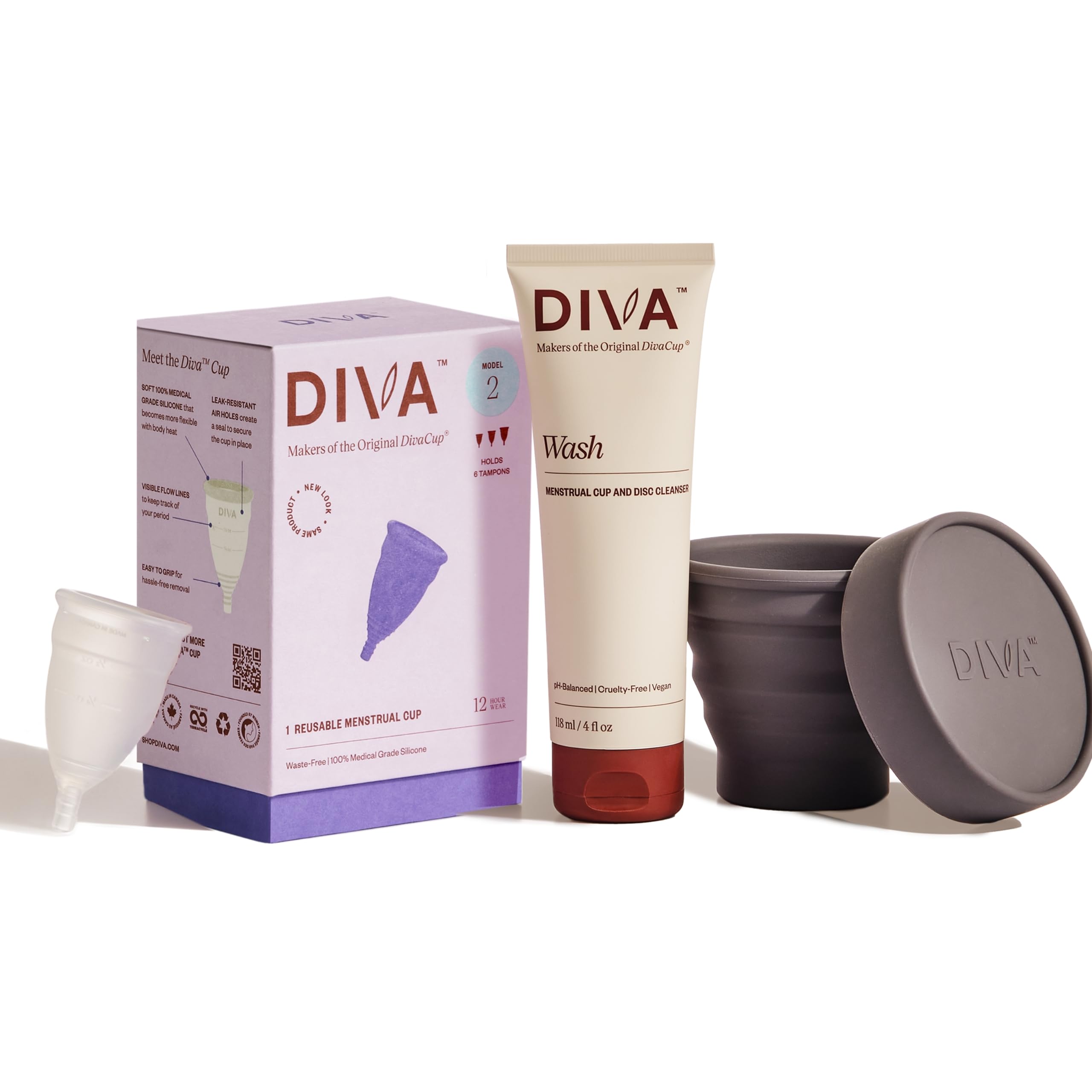Mua DIVA Cup, DIVA Wash & DIVA Shaker Combo Pack - Medical Grade ...
