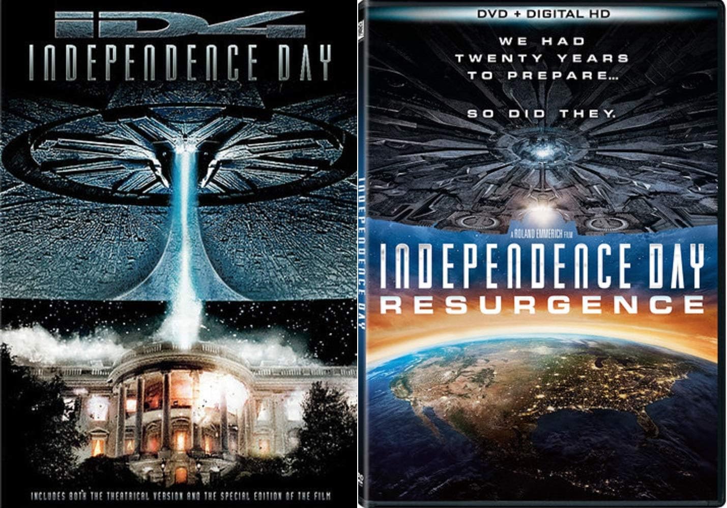 Independence Day ID4 One 1 & Independence Day Two 2 Resurgence Double ...