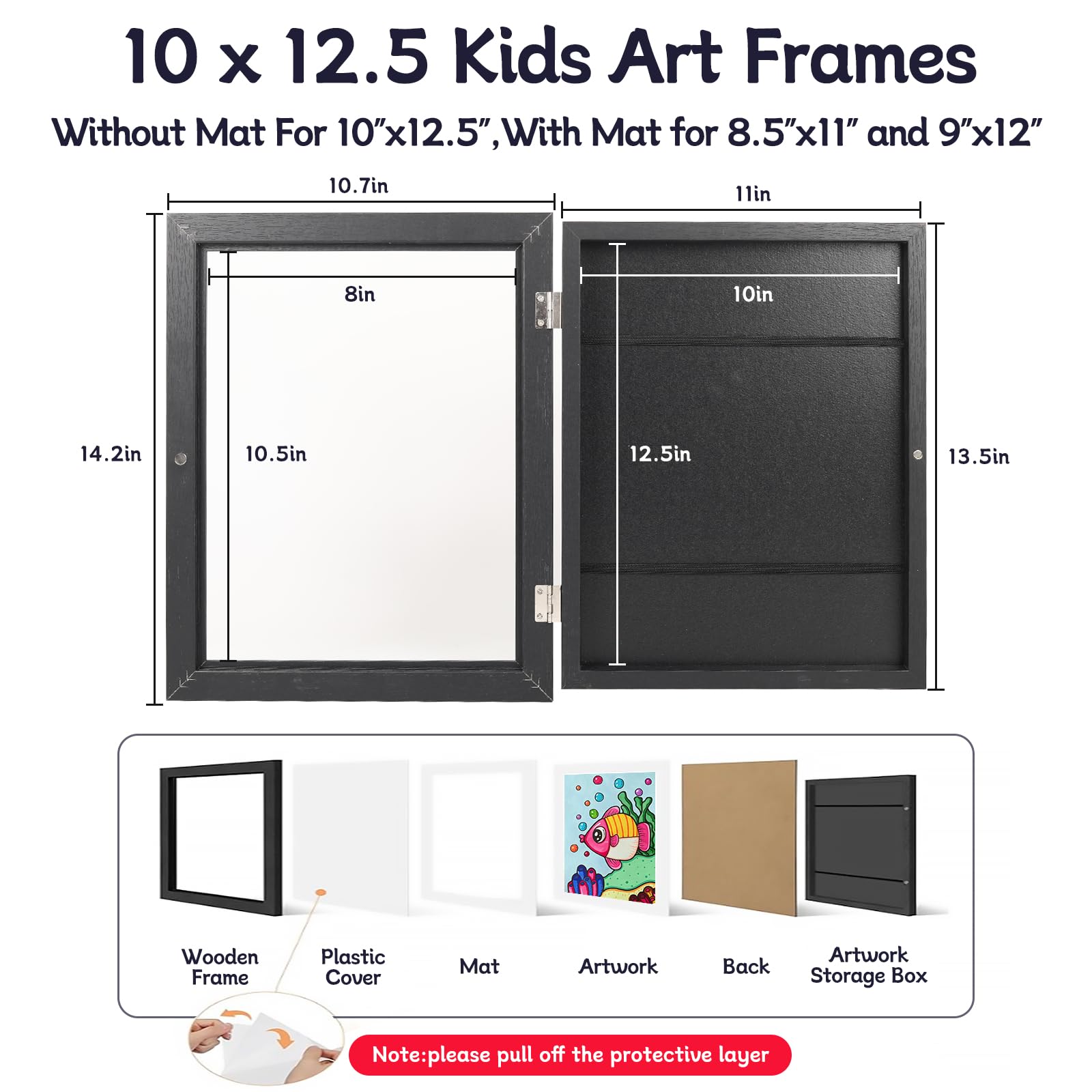 Mua Orankay 3Pack Kids Art Frame - Kids Artwork Frames Changeable,10x12 ...