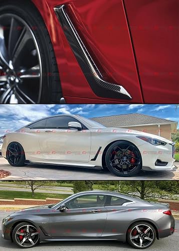Infiniti Q60 Buy Black Mesh Polyurethane Front Fender Side Vent Cover ...