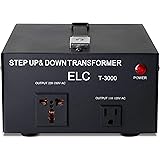 Amazon.com: ELC T-5000 5000-Watt Voltage Converter Transformer - Step Up/Down - 110V/220V ...