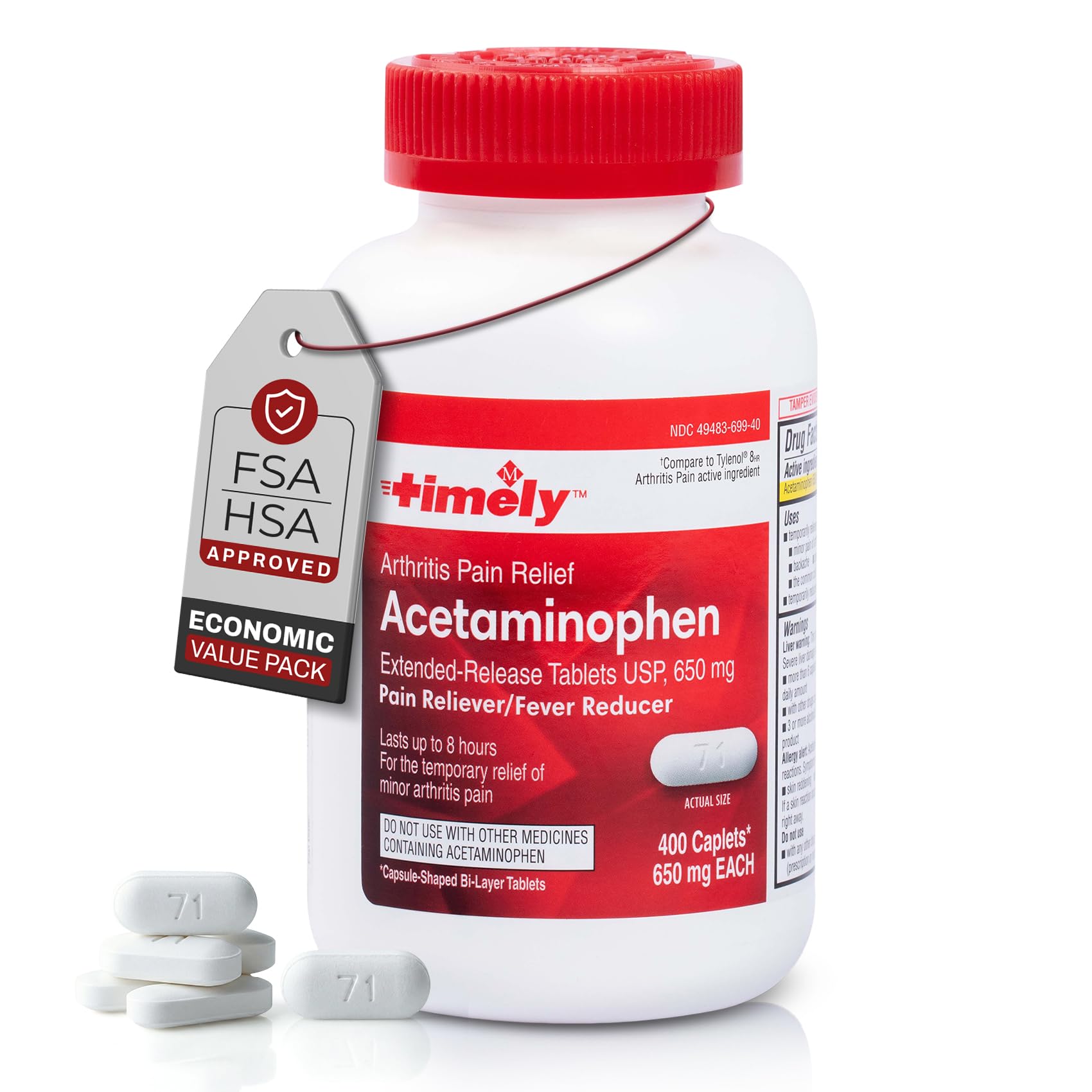 Mua TIME-Cap Labs 400 Caplets Extended Release Acetaminophen 650mg ...
