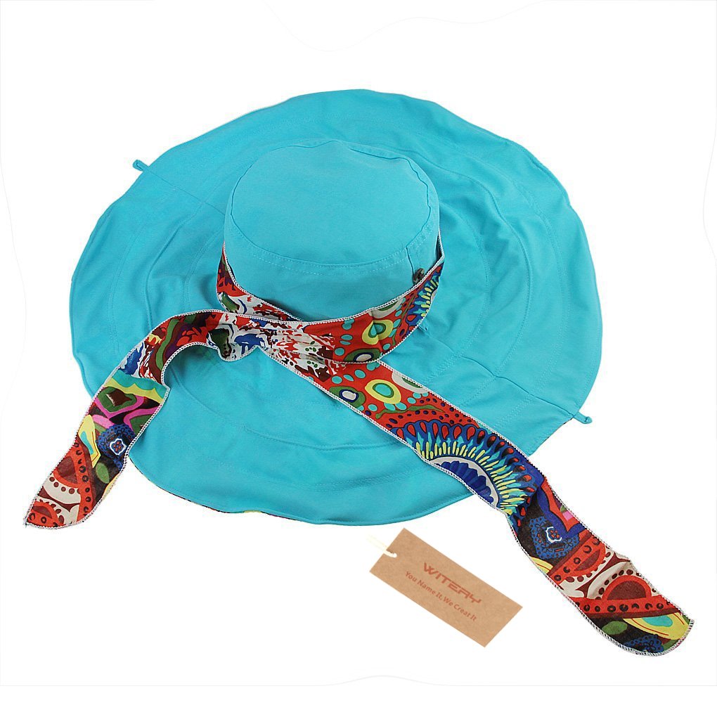 WITERY Floppy Summer UPF50+ Foldable Sun Beach Hats Accessories Wide ...