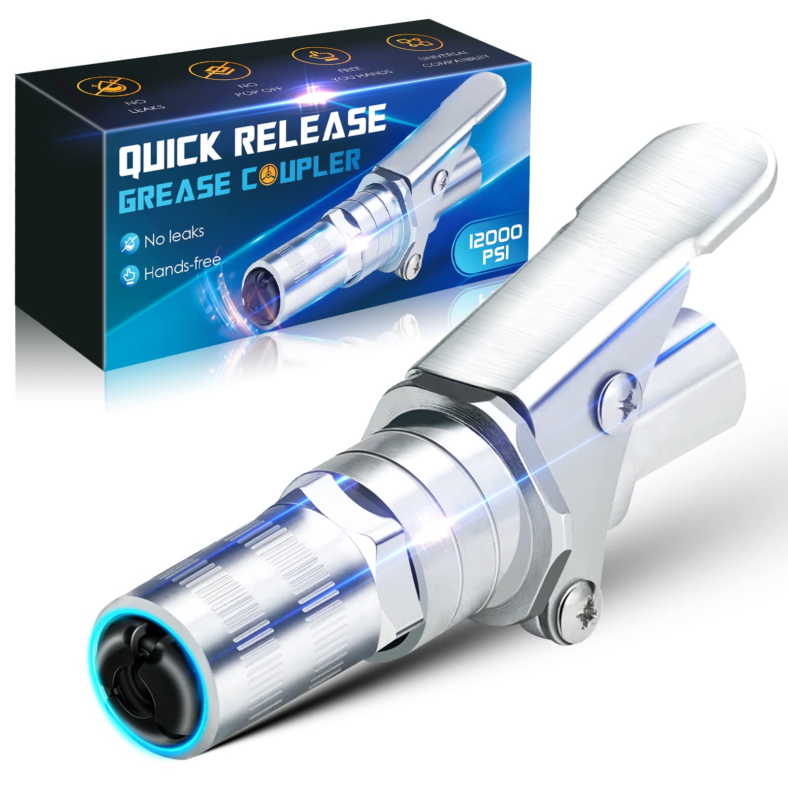 Save on High Pressure Grease Gun Coupler - Quick Lock onto...High ...