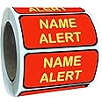 Amazon.com: 500Pcs Name Alert Medical Labels 1 x 2 Inch - Alert and ...