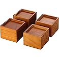 Amazon.com: Lufia Wood Bed Furniture Risers 3 Inch, Solid Pine Wood ...