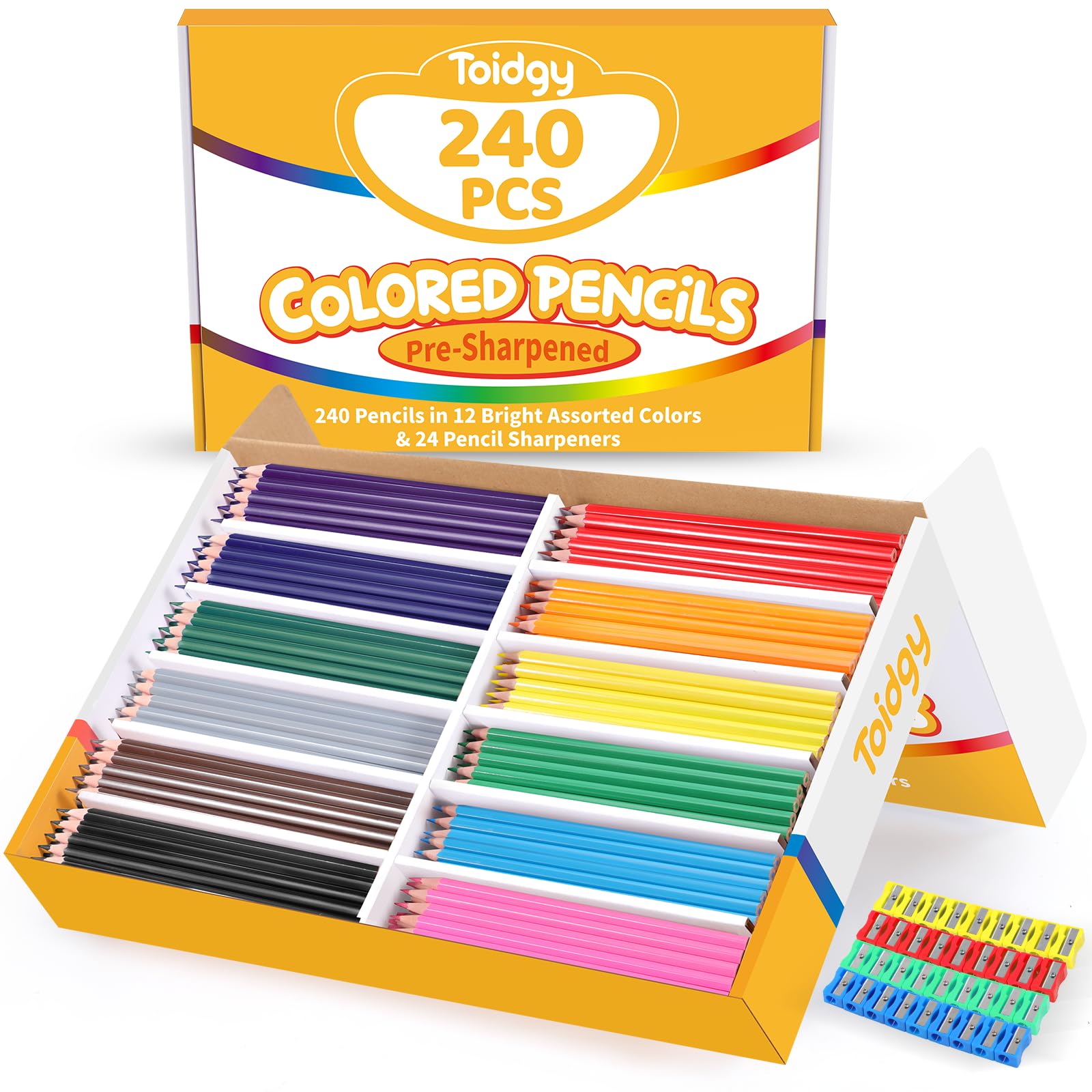 240 Packs Colored Pencils Bulk Classroom, Colored Pencils for Kids 12 ...