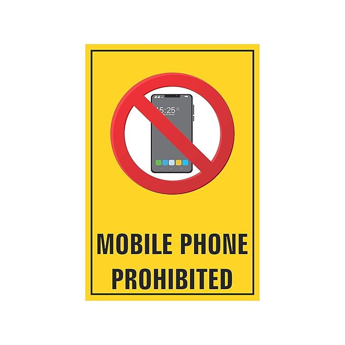 Anne Print Solutions® Mobile Phone Prohibited Stickers Self Adhesive ...