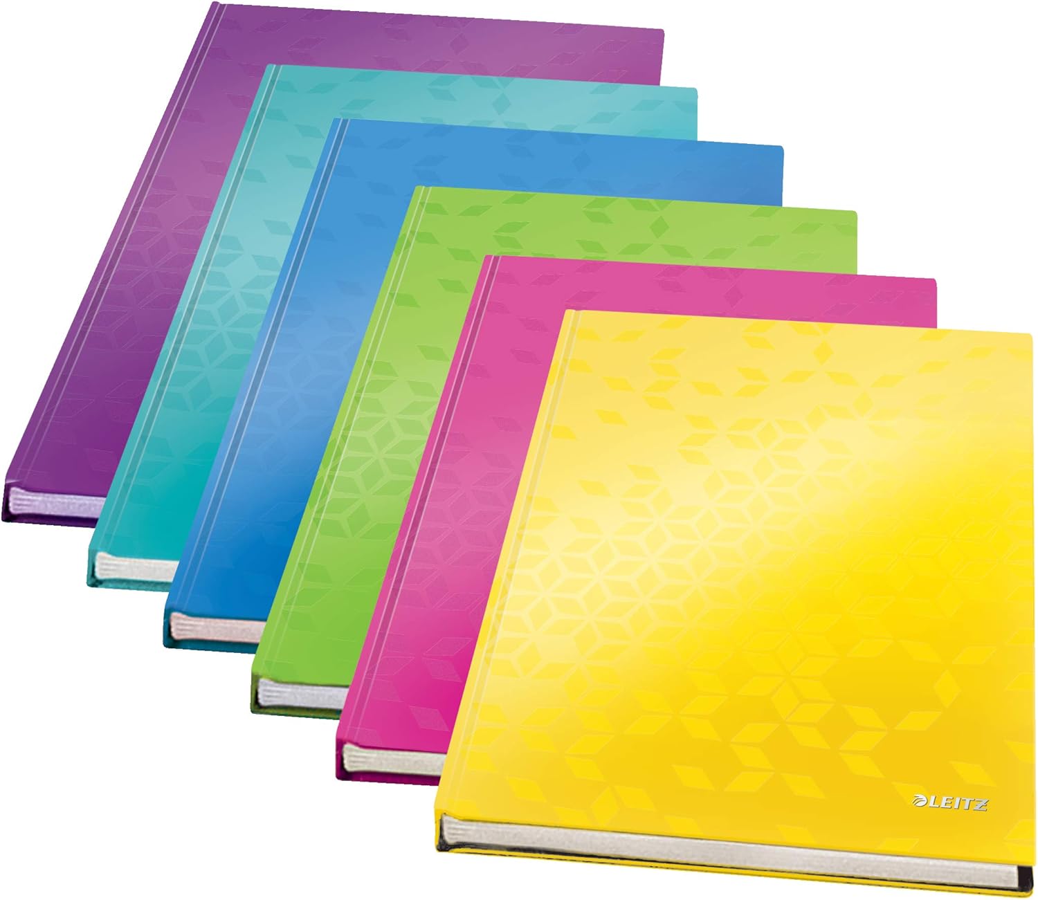 Leitz A5 Hard Cover Notebook, Blue (80 Sheets, Ruled, 90 gsm Ivory ...