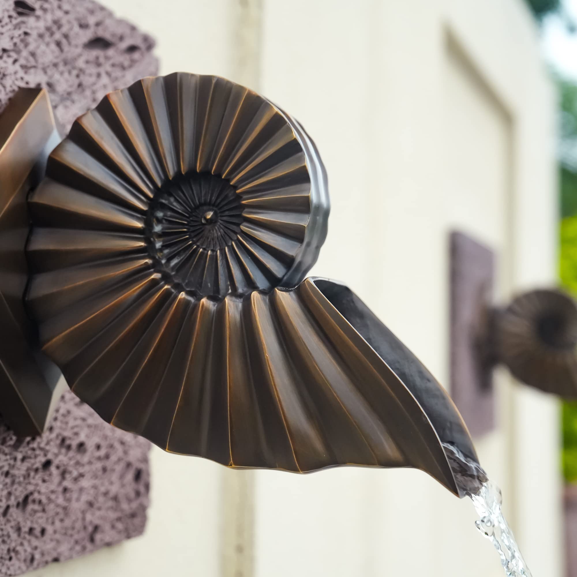 Solid Brass Made Exquisite Handcrafted Waterfall Spout for Landscape ...