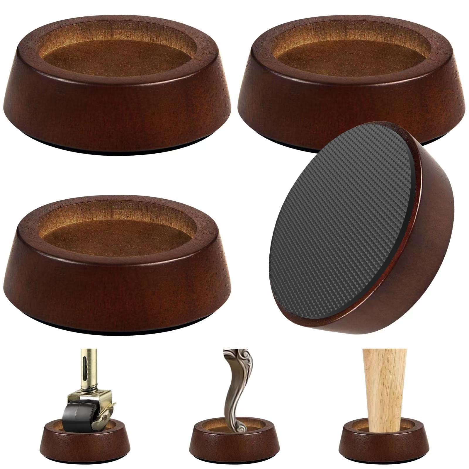 KOIKEY Bed Risers Wood Blocks - 1 Inch Circle Furniture Height ...