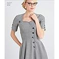 Amazon.com: Simplicity 8259 Women's Front Button Down Dress Sewing ...