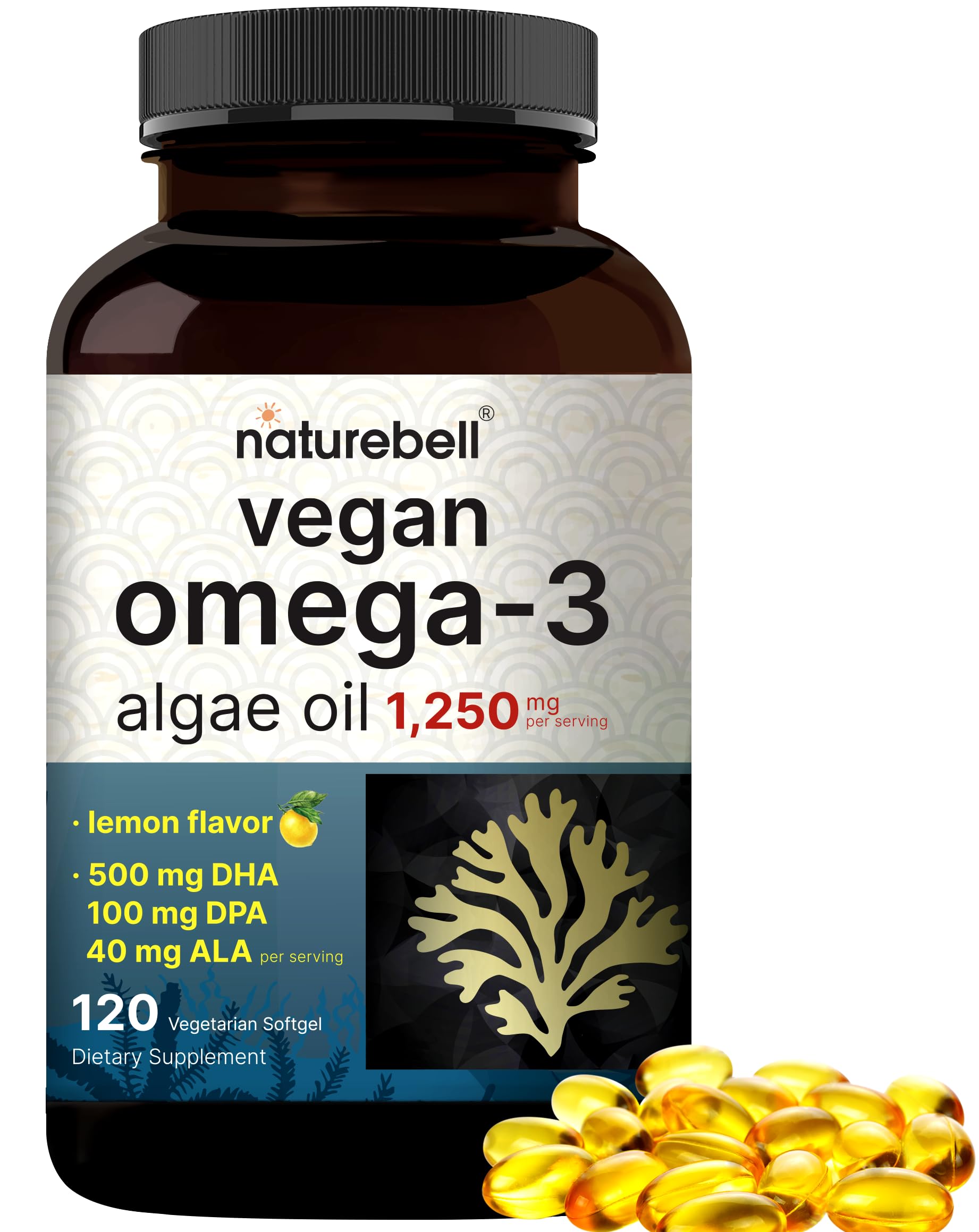 Mua Vegan Omega 3 Algae Oil Supplement 1,250 mg Per Serving | 120 ...