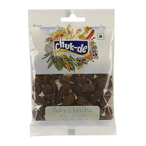 Chukde Spices Badi Elaichi Whole (Kali Moti Elachi) (Big Cardamom) 50g ...