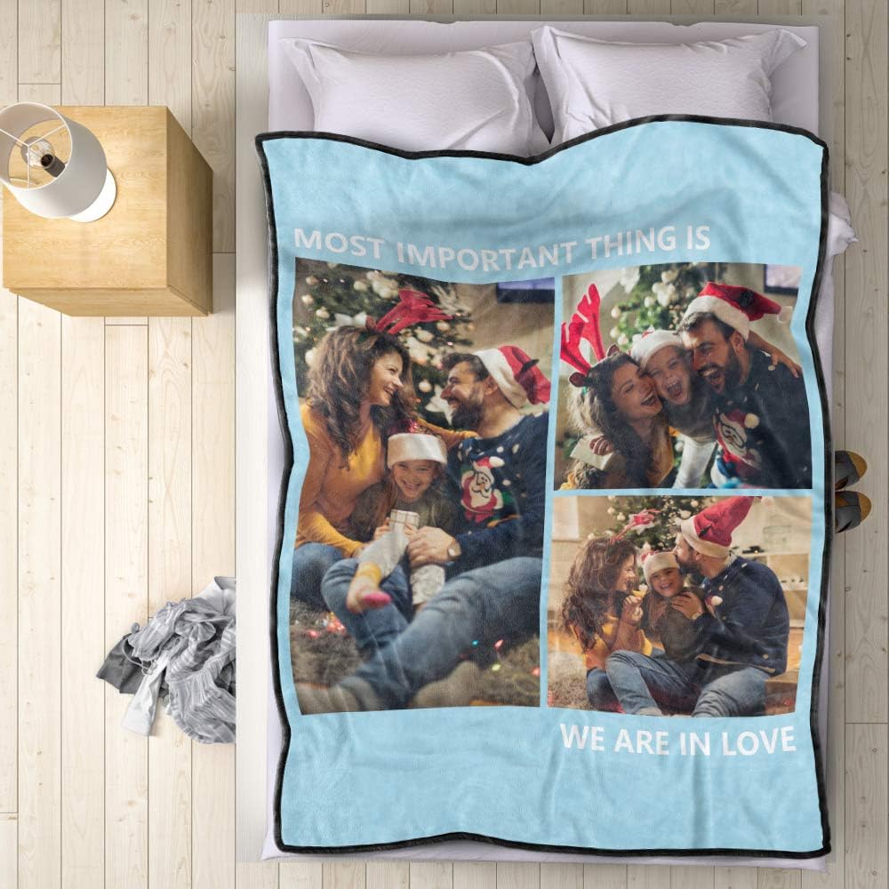 VEELU Couvertures Personnalisée avec ta Photo Dessin ou Texte en ...