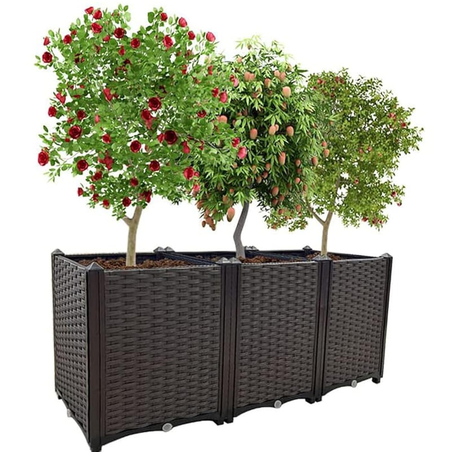 Raised Garden Bed Planter for Outdoor Plants Plastic Planter Box ...