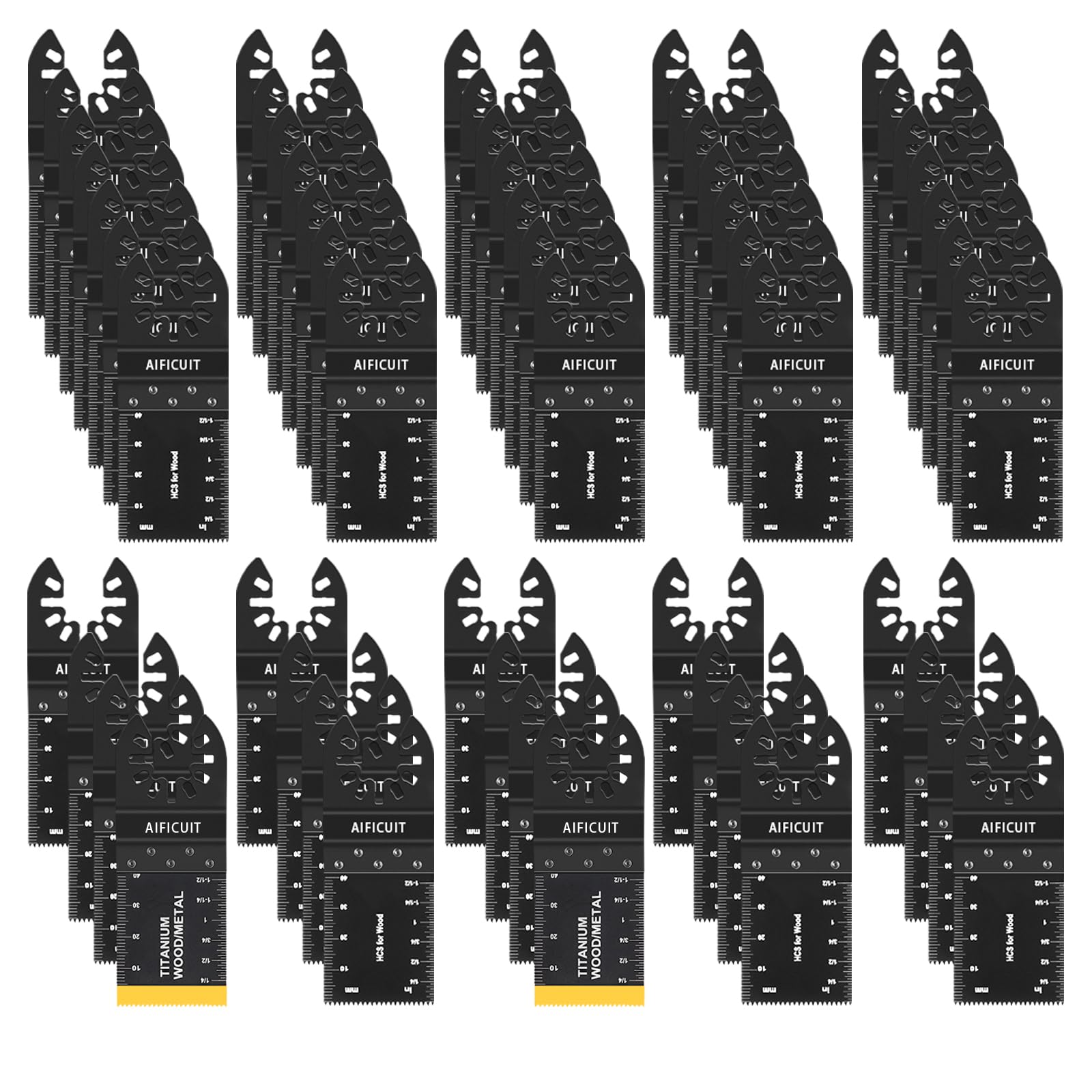 AIFICUT 55 PCS Oscillating Saw Blades Quick Release Universal ...