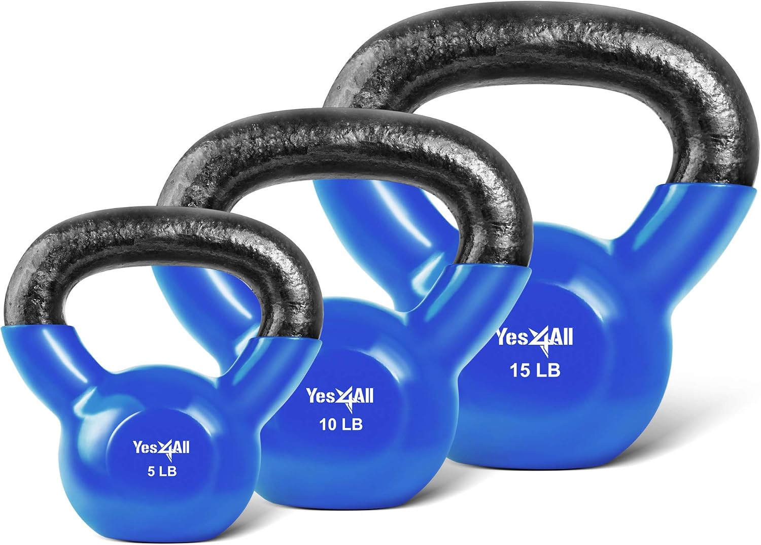 Sets Weight Kettlebell Coated Vinyl Combo Yes4All Great Lbs 15 10 5 Sets Weight Kettlebell Coated Vinyl Combo Yes4All Great Lbs 15 10 5