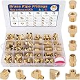 Amazon.com: KOOTANS 96PCS Brass Pipe Fittings Assortment Kit - NPT Adapter, Reducer Bushing, Hex ...