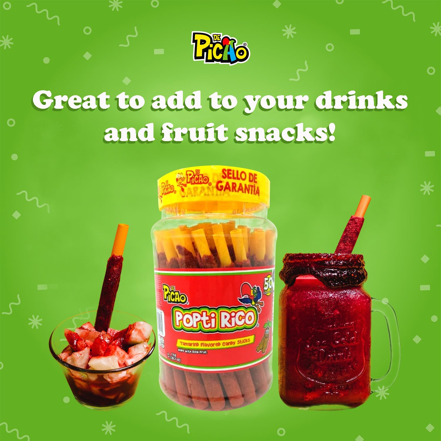 Mua PiCAo Spicy Tamarind Candy Sticks, 50 count, 1kg., Popti Rico ...