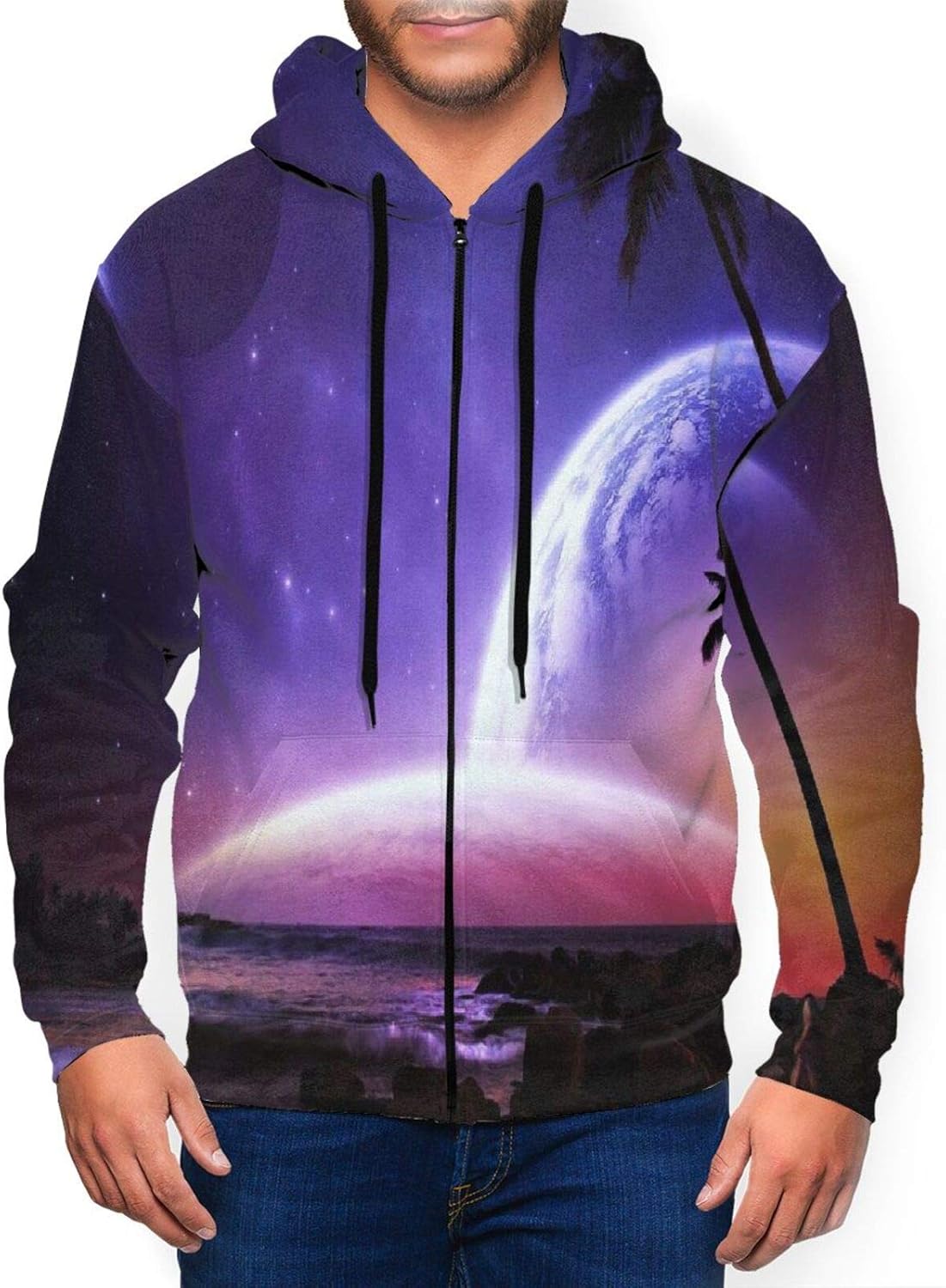 Sudadera de manga larga con capucha y bolsillos para hombre, diseño de ...