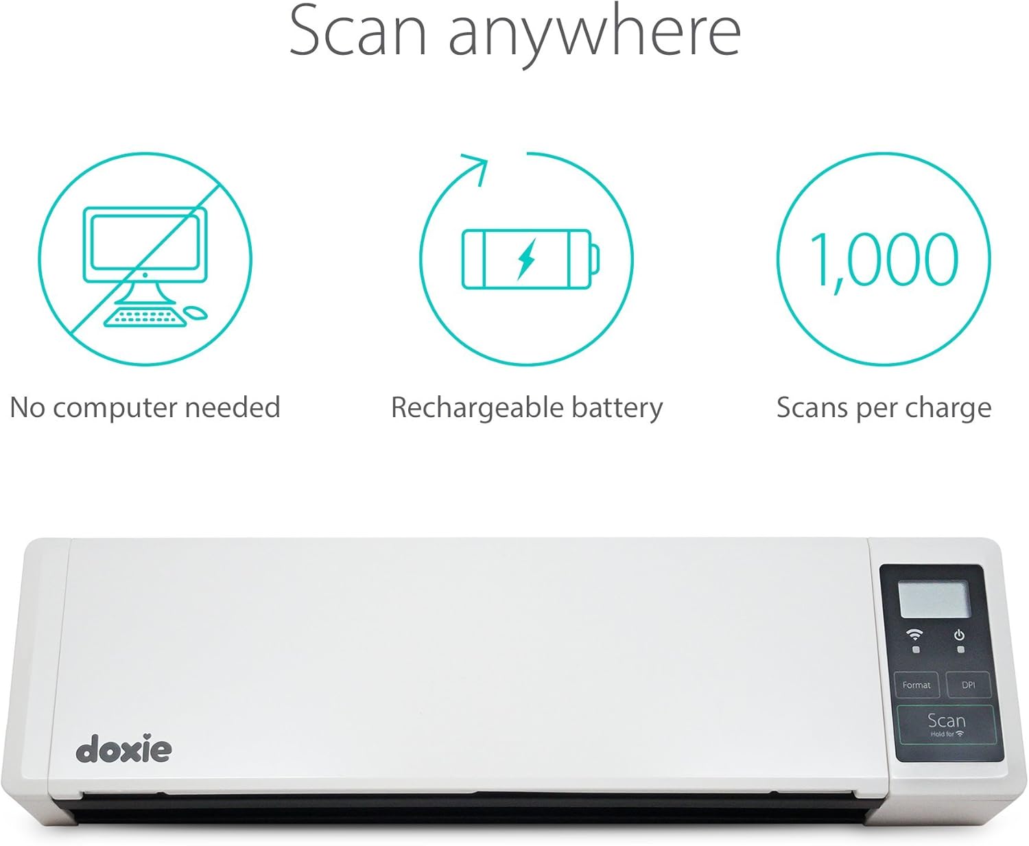 Doxie Q2 — Wireless Rechargeable A4 Document Scanner With Automatic ...