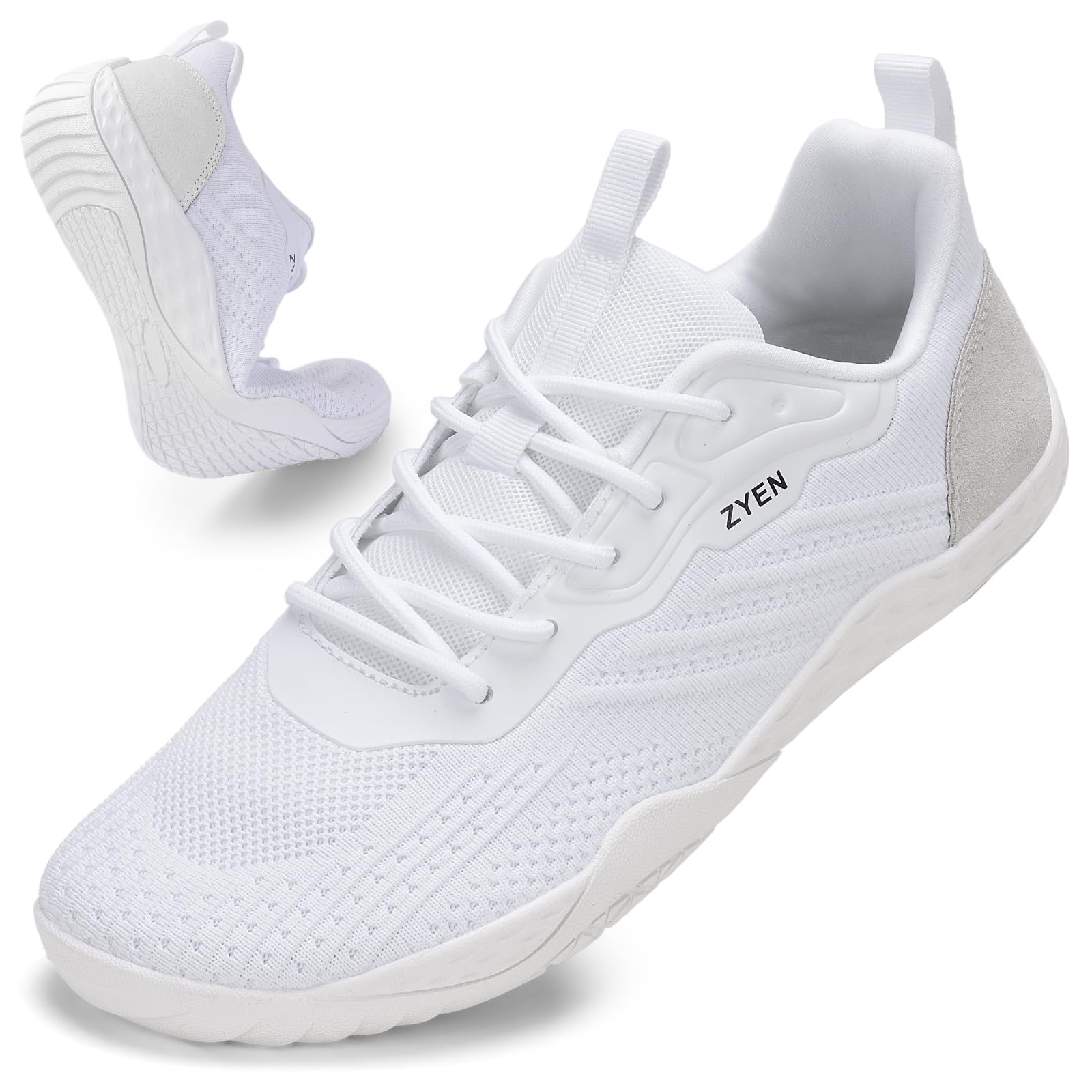 ZYEN Mens Barefoot Shoes Wide Toe Box Trail Running Sneakers Zero Drop ...