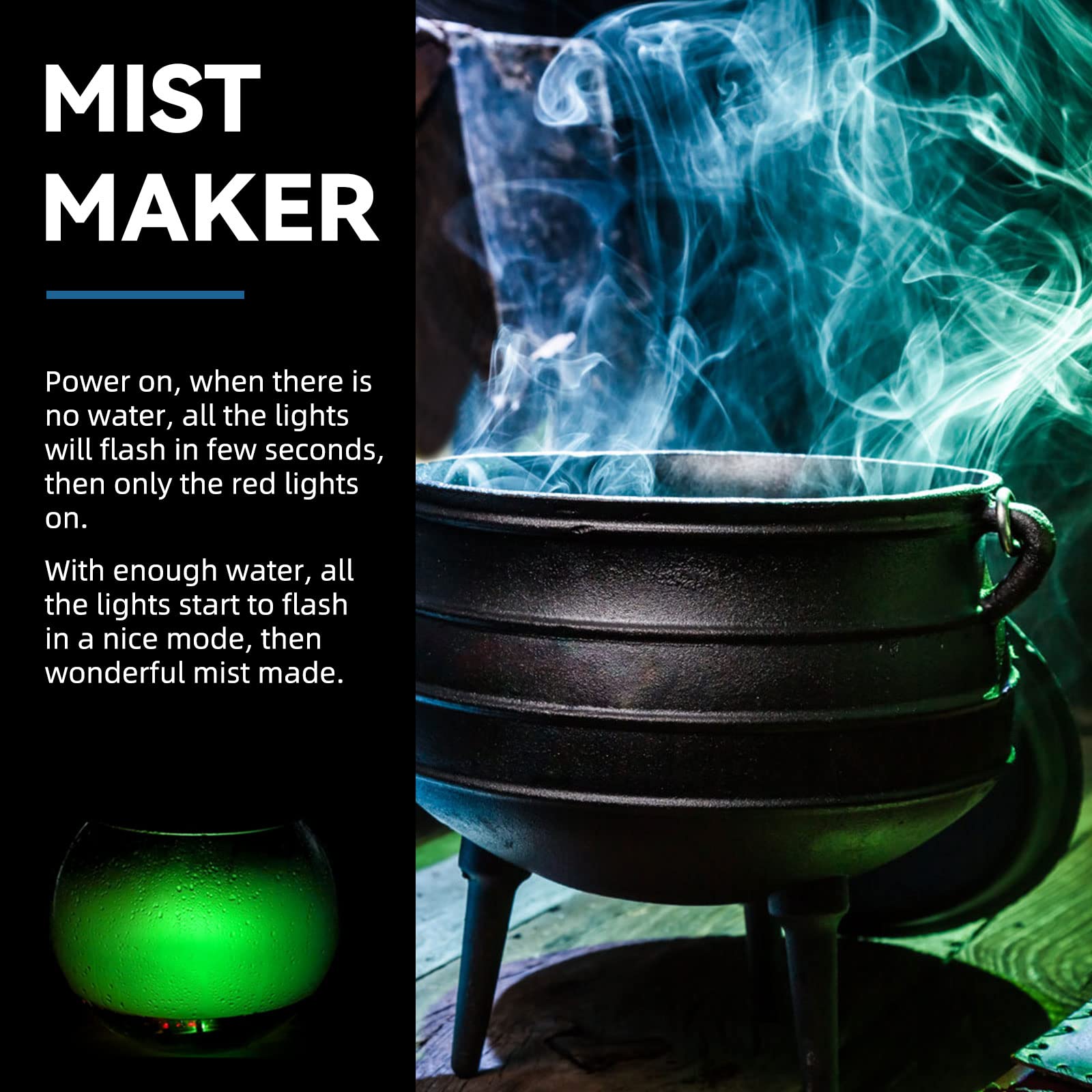 Mua Mxmoonant Ultrasonic Fog Generator, Triple Type, 12 LED Lights ...
