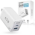 Amazon.com: Sharp USB C Charger, 65W, 2 Port (USB A+C), Compact ...