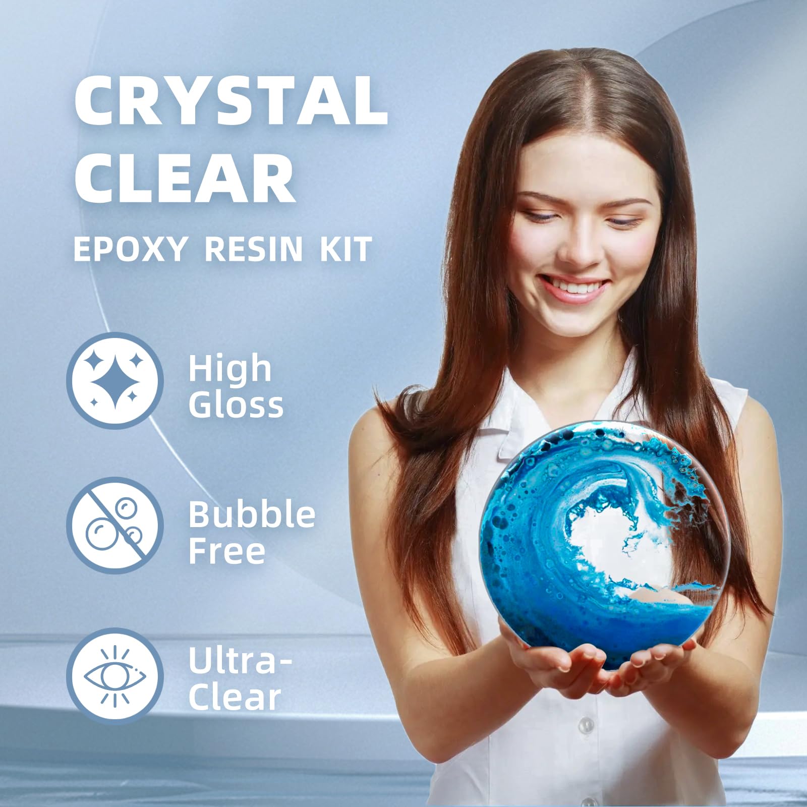 Mua 32OZ Crystal Clear Resin Kit,No Bubble & Not Yellowing Epoxy Resin ...