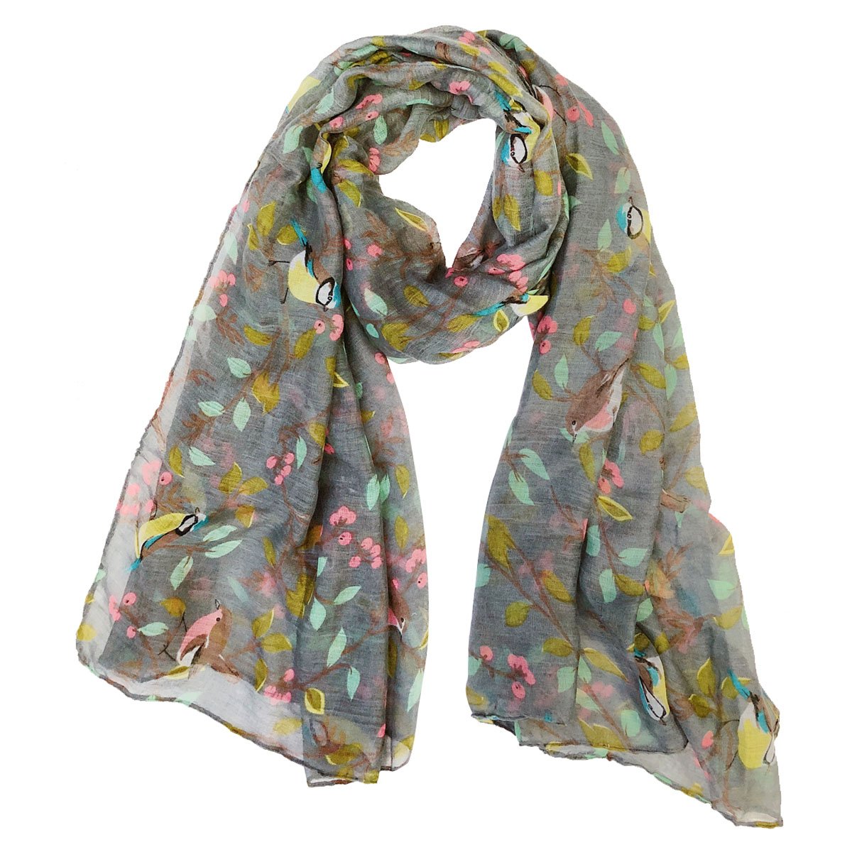 Wrapables Lightweight Bird Print Long Scarf | Buy Scarves and Wraps
