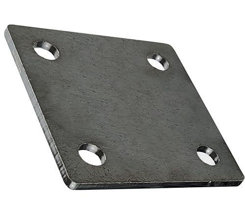 Jikacok 5-inch Steel Plate. 5" x 5" Premium 9 Gauge A36 Hot Rolled Mild ...