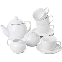 Amazon.com: BTaT - Royal Tea Set, 4 Tea cups (8oz), Tea Pot (32oz ...