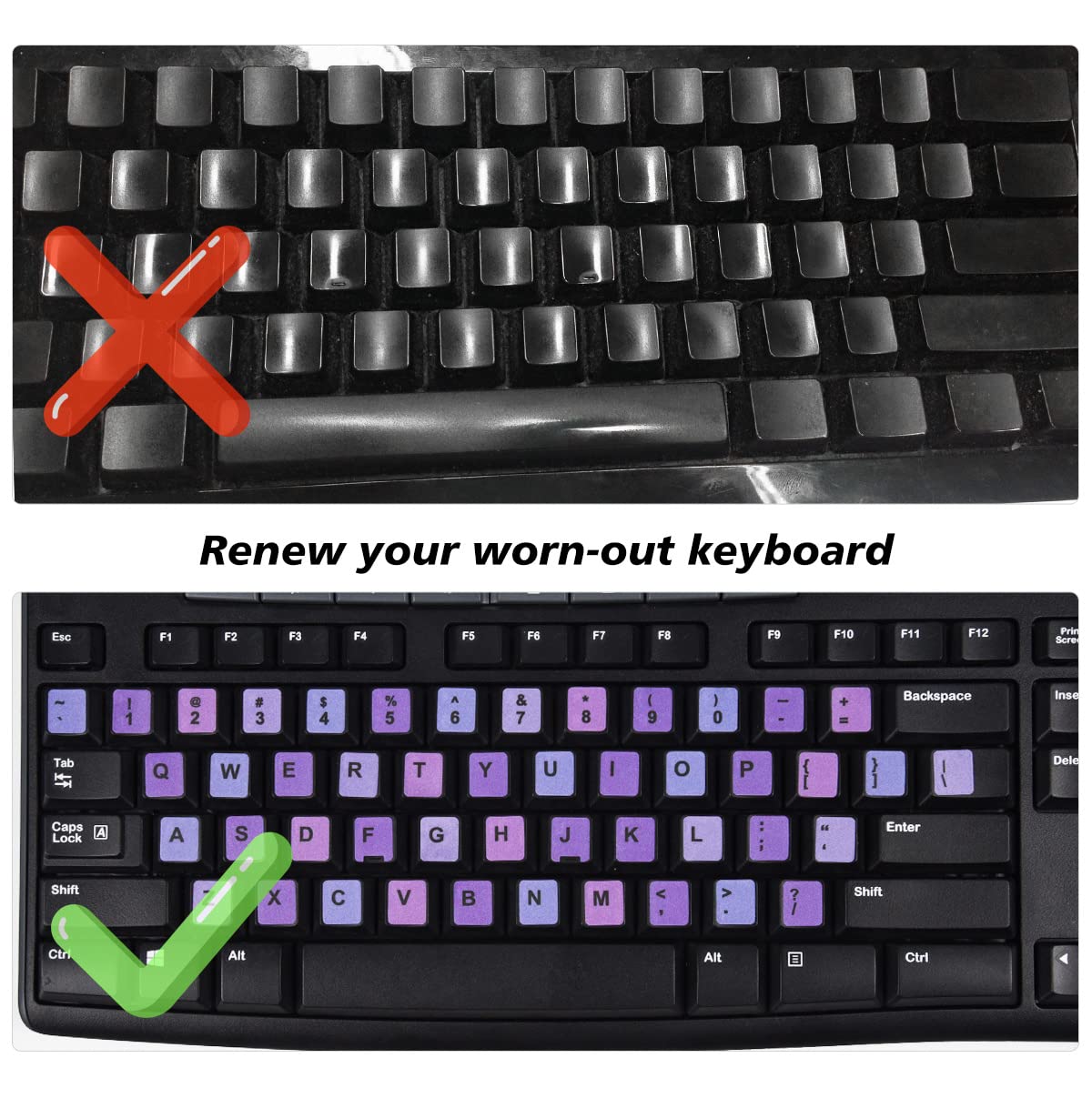 Mua Universal English Keyboard Stickers - 3PCS Replacement English ...