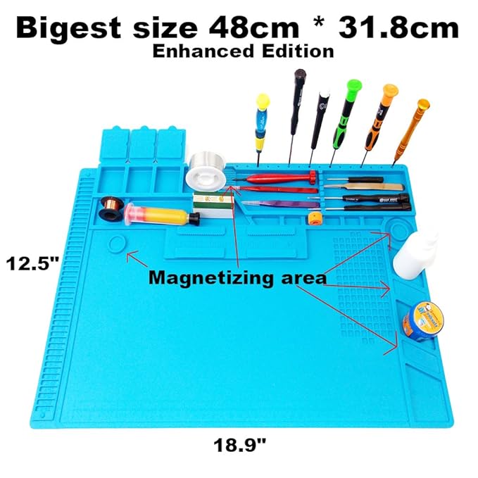 Anti Static AND Heat Resistant Soldering Mat, Silicone: Amazon.co.uk ...