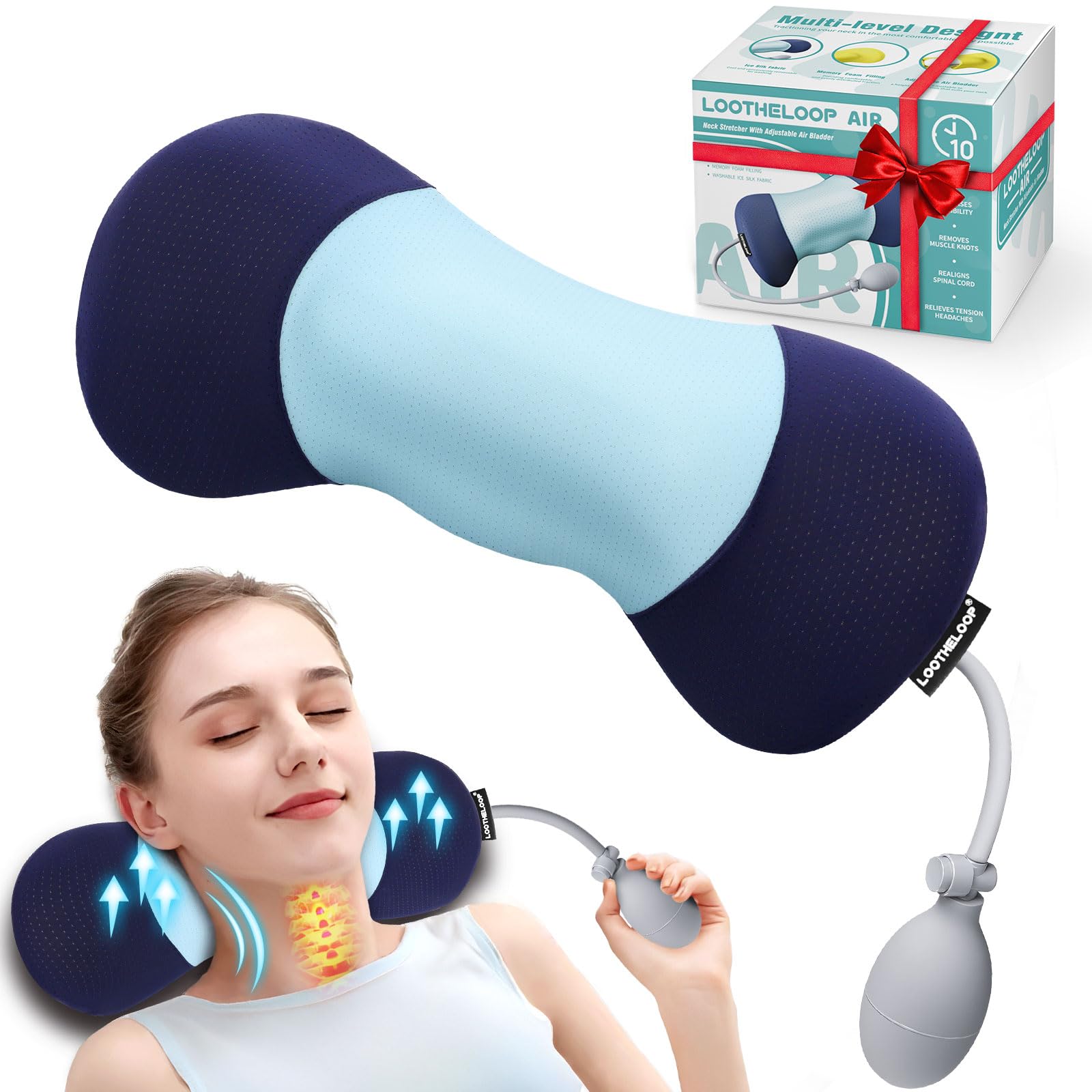 Adjustable Inflatable Neck-Stretcher, Canada Designed Cervical Traction ...