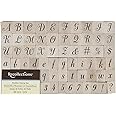 Amazon.com: Michaels Script Alphabet & Numbers Wood Stamp Set by ...