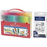 Faber-Castell 155579 - Filzstift Connector, im Koffer, 80-teilig, 1 ...