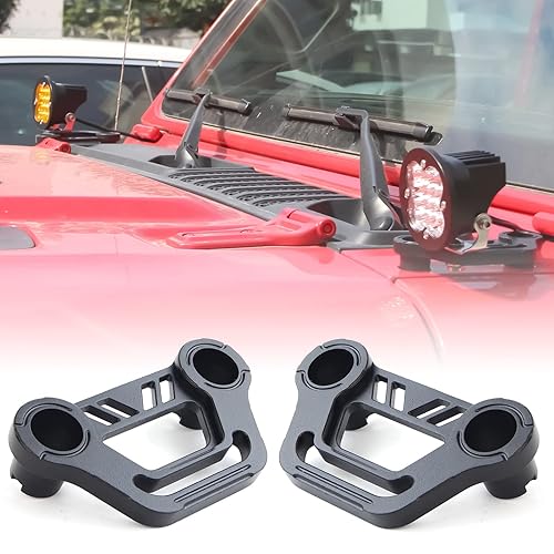 KMFCDAE Cowl Light Mount for Jeep JL A-Pillar Cube Light Pods Mounting ...
