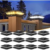 APONUO 4x4 Post Solar Lights - 16 Pack, Deck Post Lights Solar Powered Warm/Cool LED Outdoor ...