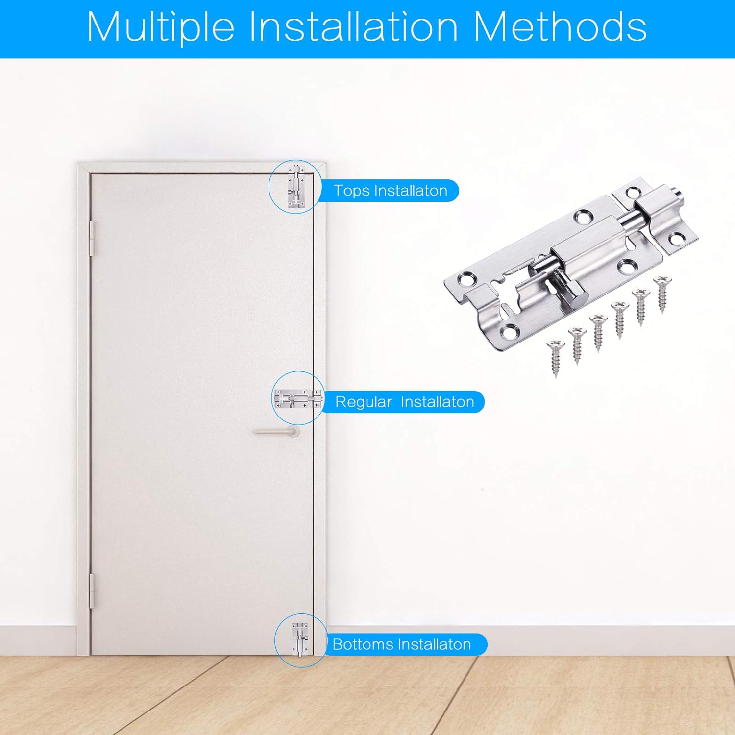 4 Pack 3 inch Door Locks for Garden Gate Internal Door latches ...