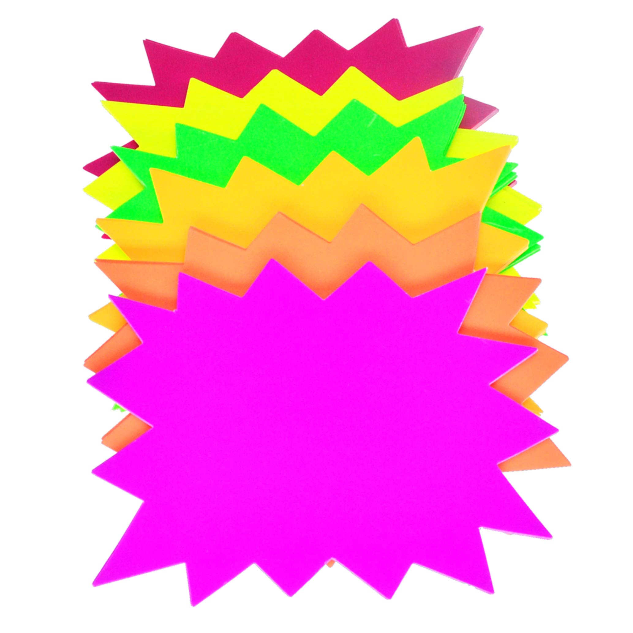 Mua 5x6.6 Inch 60Pieces Fluorescent Neon Signs,Burst Star Cutouts Signs ...
