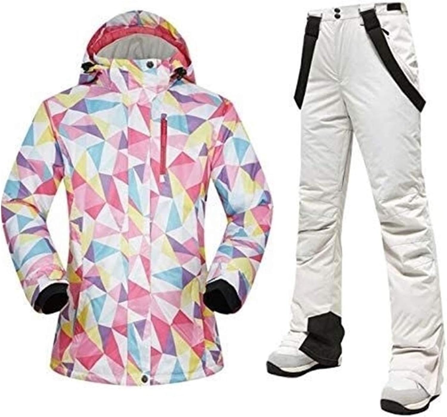 DangLeKJ Traje de esquí Impermeable para Las Mujeres, Chaquetas y ...