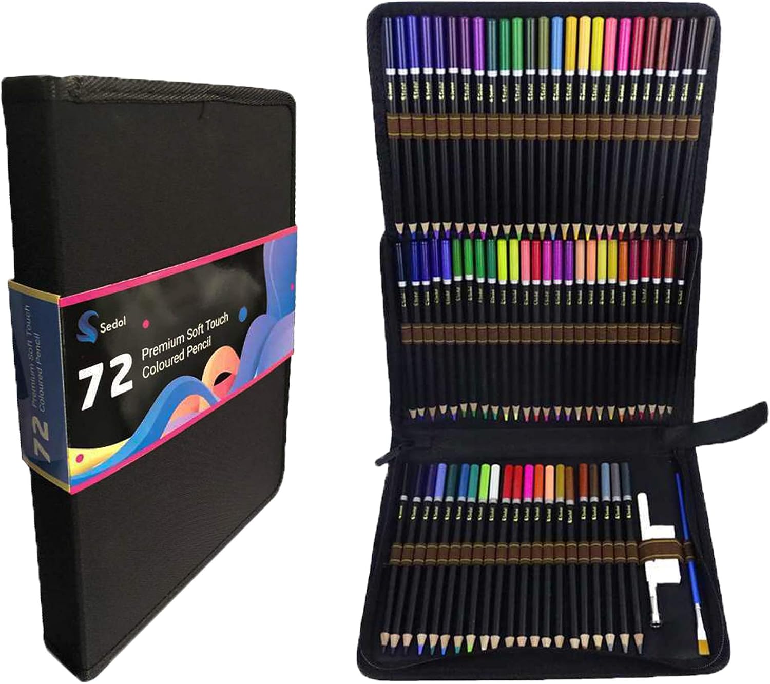 Professional Colouring Pencils – 72 Coloured Pencil Drawing Art Set ...
