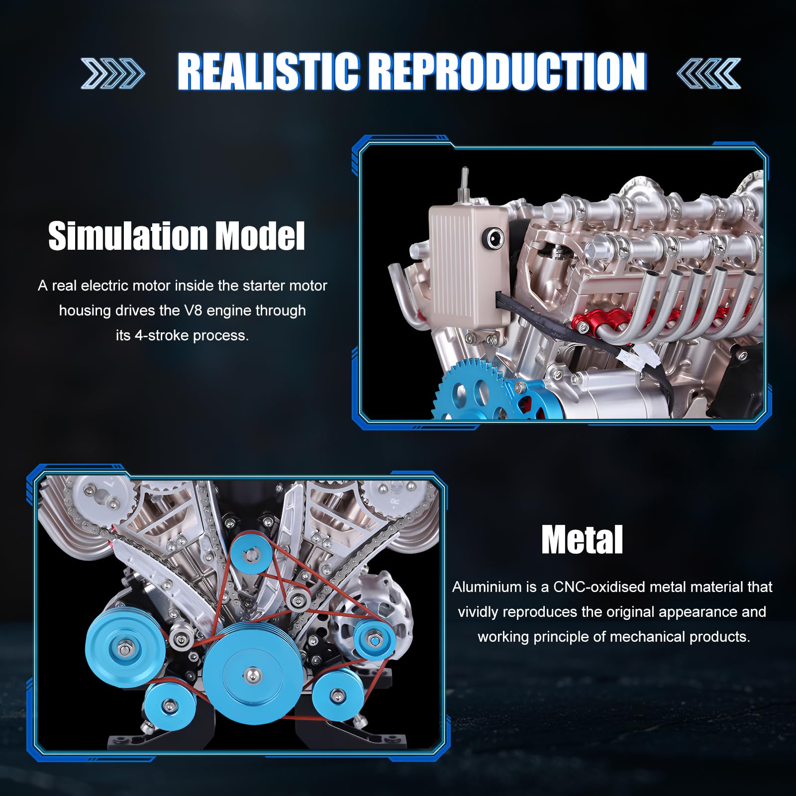 Mua Wauvmoss V8 Engine Model Kit - Mini v8 Engine Kits That Runs - Mini ...
