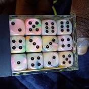 Amazon.com: Chessex Dice d6 Sets: Festive Circus with Black - 12mm Six ...